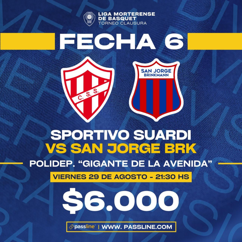 Passline - BASKET LIGA MORTERENSE...SPORTIVO VS SAN JORGE...FECHA 6 ...