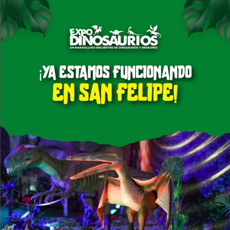 Passline - Expo Dinosaurios llega a San Felipe