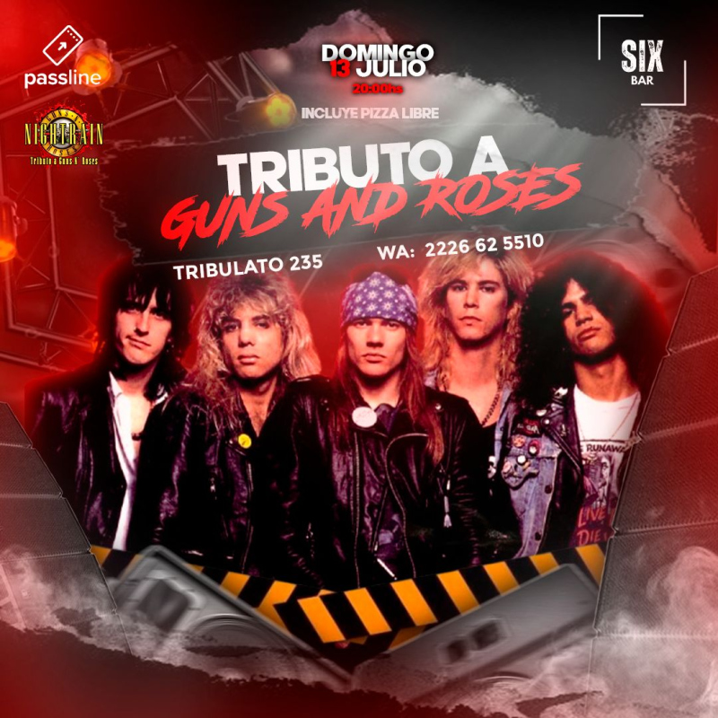 Passline - Guns & Roses Tributo + Pizza Libre 🍕